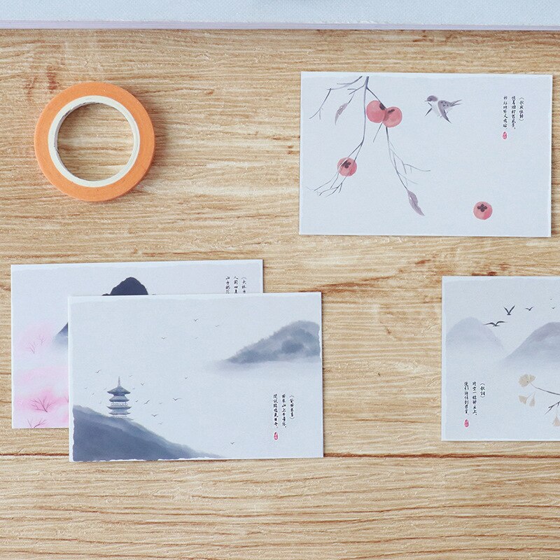 28 Sheets/Set Mountains and Rivers Mini Lomo Postc... – Grandado