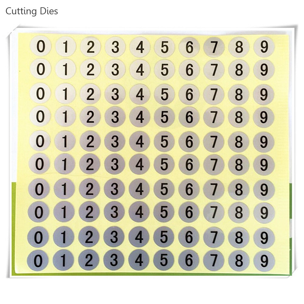 10mm 0-9 Number Waterproof Round Stickers Labels S... – Grandado