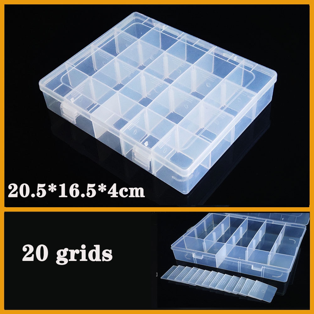 Plastic Storage 20 grids Box Practical Adjustable ... – Grandado