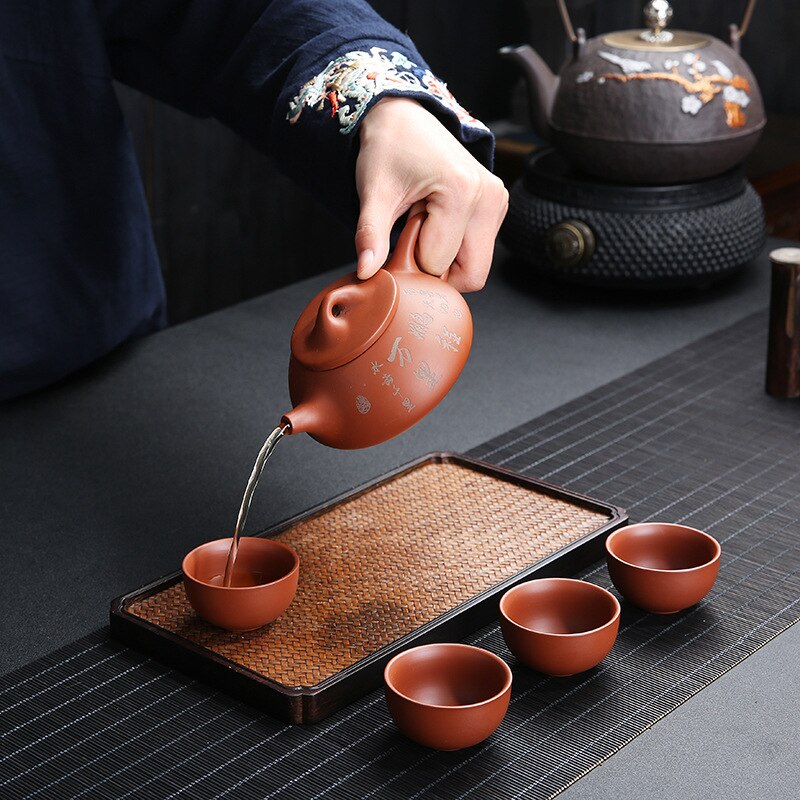 Raw Ore Zisha Tea Set Hand Made Chinese Purple Cla... – Grandado