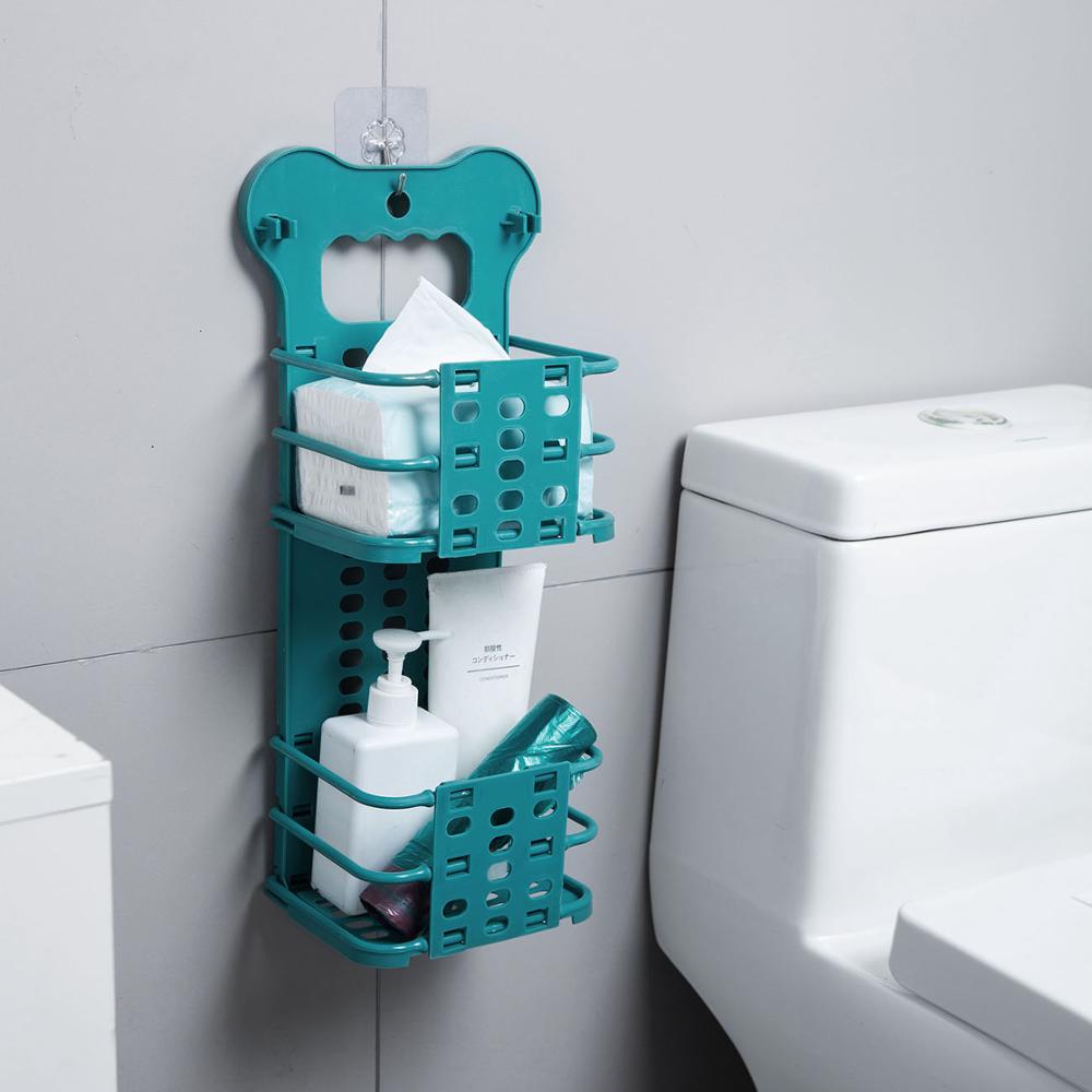 Plastic Bathroom Shelf Folding Hanging Storage Bas... – Grandado