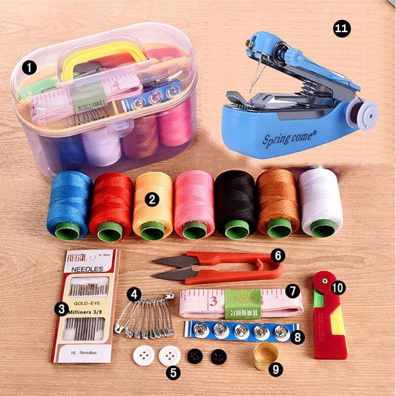 Portable Mini Hand Sewing Machine Sewing Kits Set ... – Vicedeal
