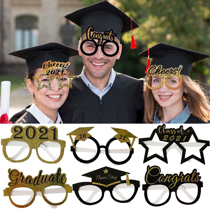 6pcs Graduation Photo Booth Frame Glasses Photo Pr... – Vicedeal