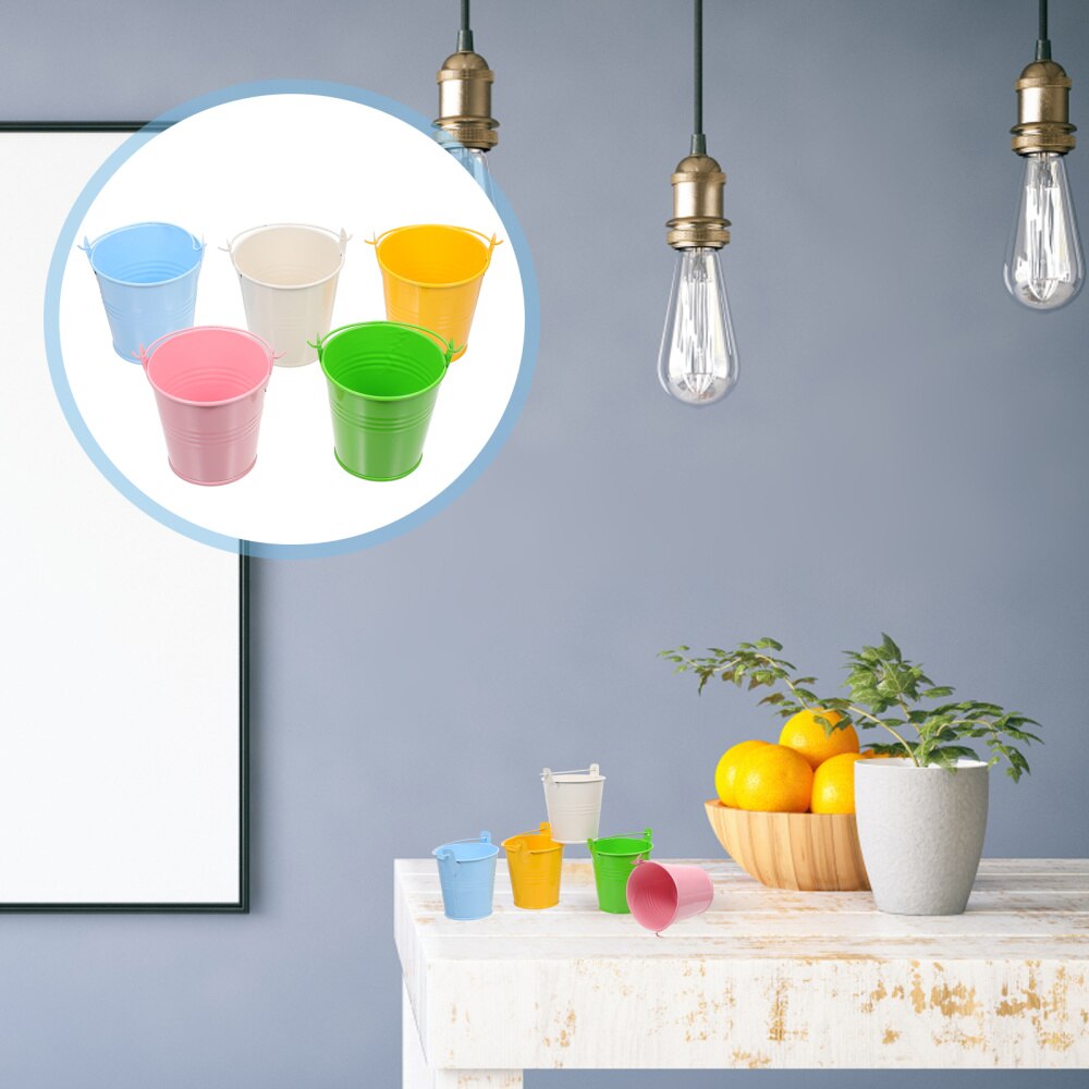 5pcs Iron Sheet Bucket Simple Flowerpot Mini Bucke... – Vicedeal