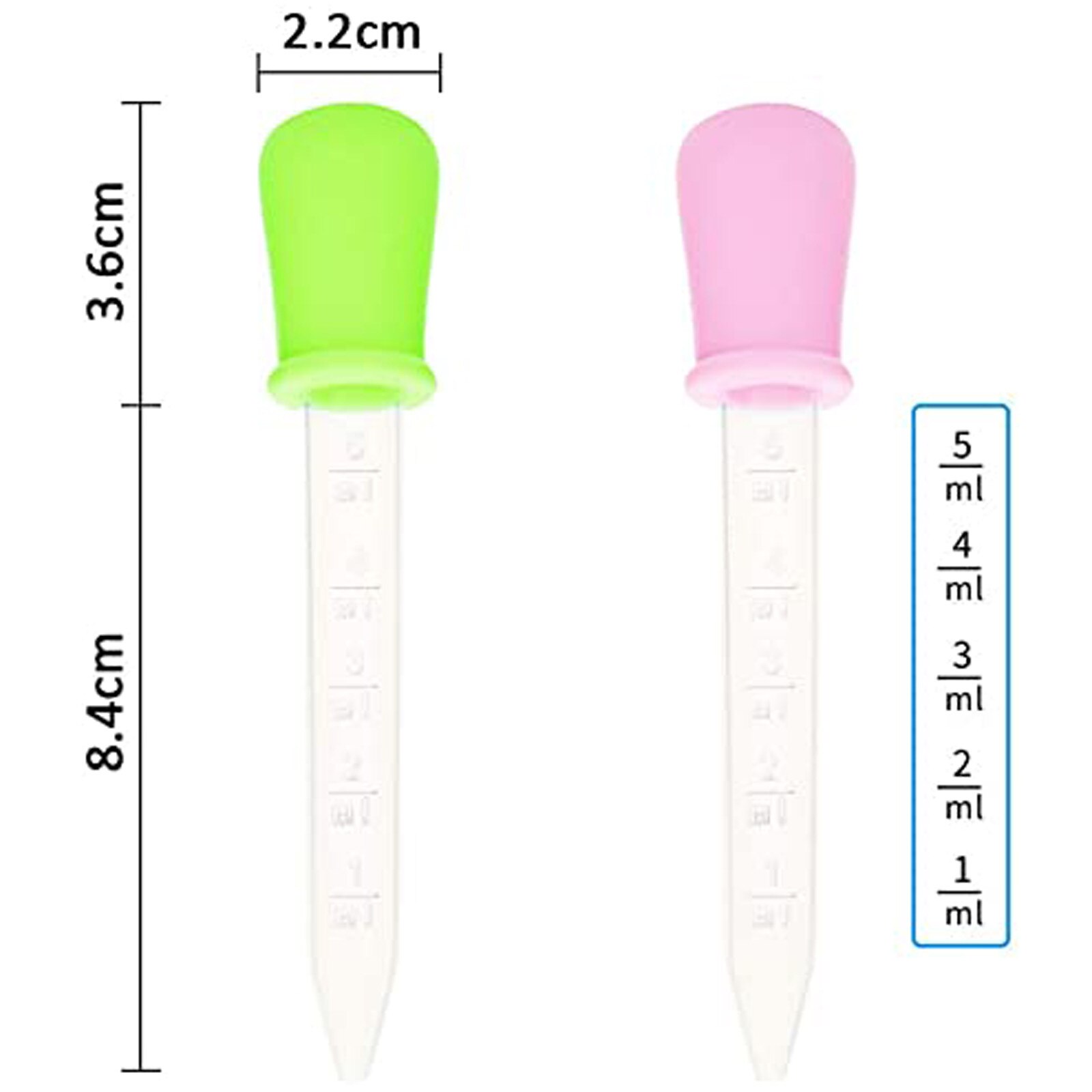 8 Stuks 5Ml Siliconen Plastic Pipet Kleurrijke Dru... – Grandado