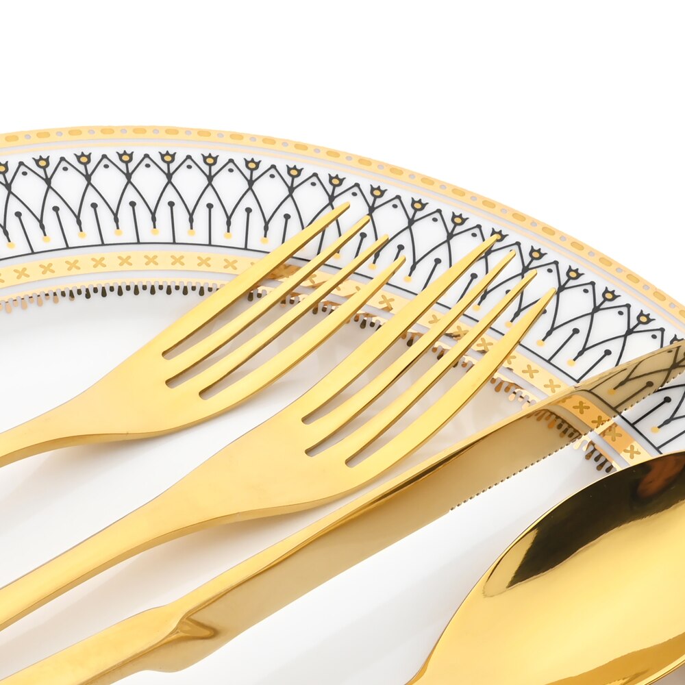 6 People Silver Cutlery Set 18/10 Stainless Steel ... – Grandado