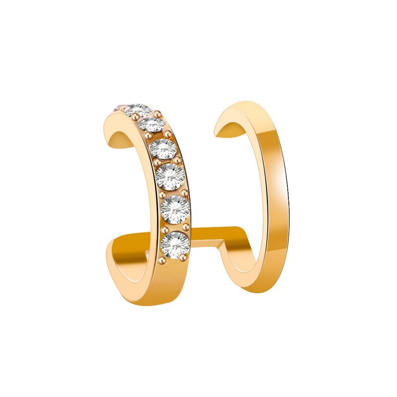 Ear Clip Bohemian Gold Color Ear Cuffs Zircon Leaf... – Grandado
