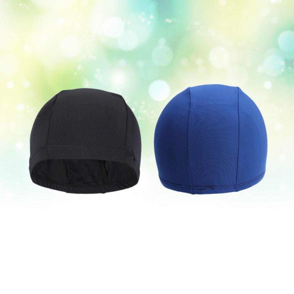 Adult Swim Cap Polyester Cloth Fabric Bathing Cap ... – Vicedeal