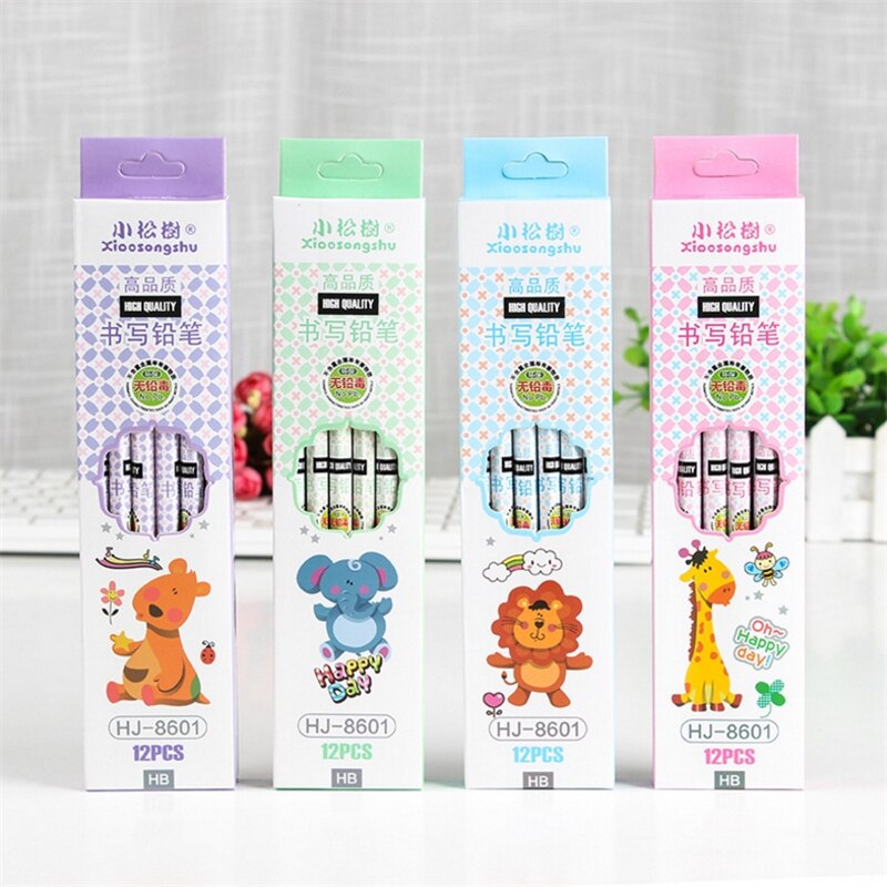 12 Stks/set Potlood Hb Willekeurige Kleur Potlood ... – Vicedeal