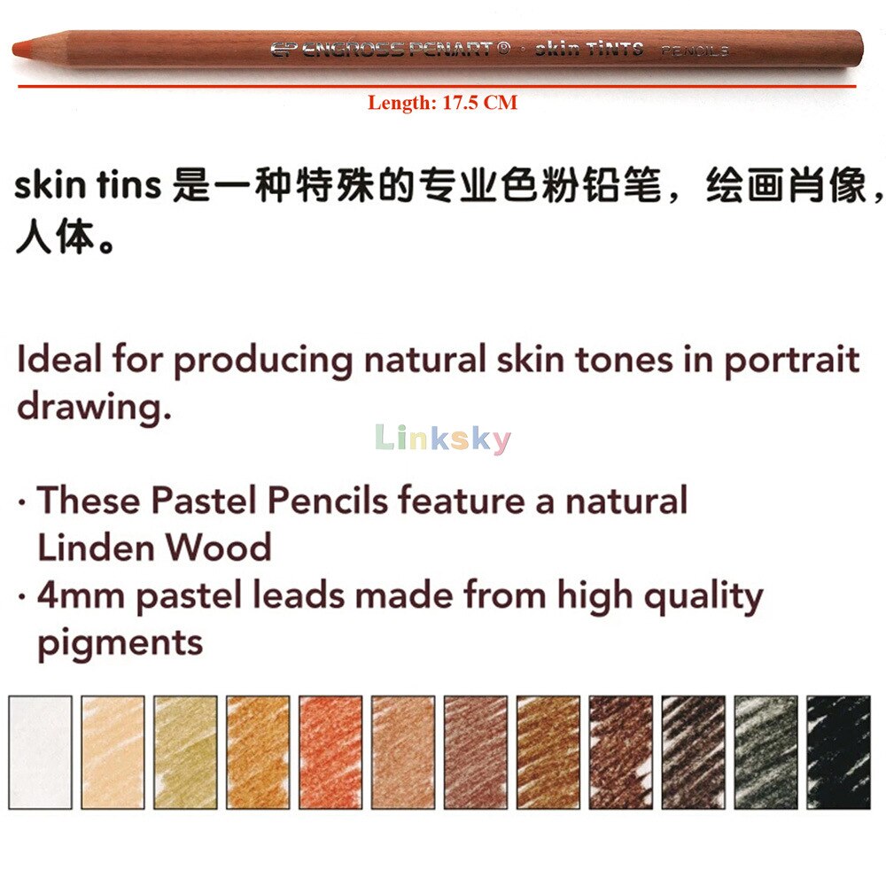 Artist 12 colors Soft Pastel Pencils, Sketch lapis... – Grandado