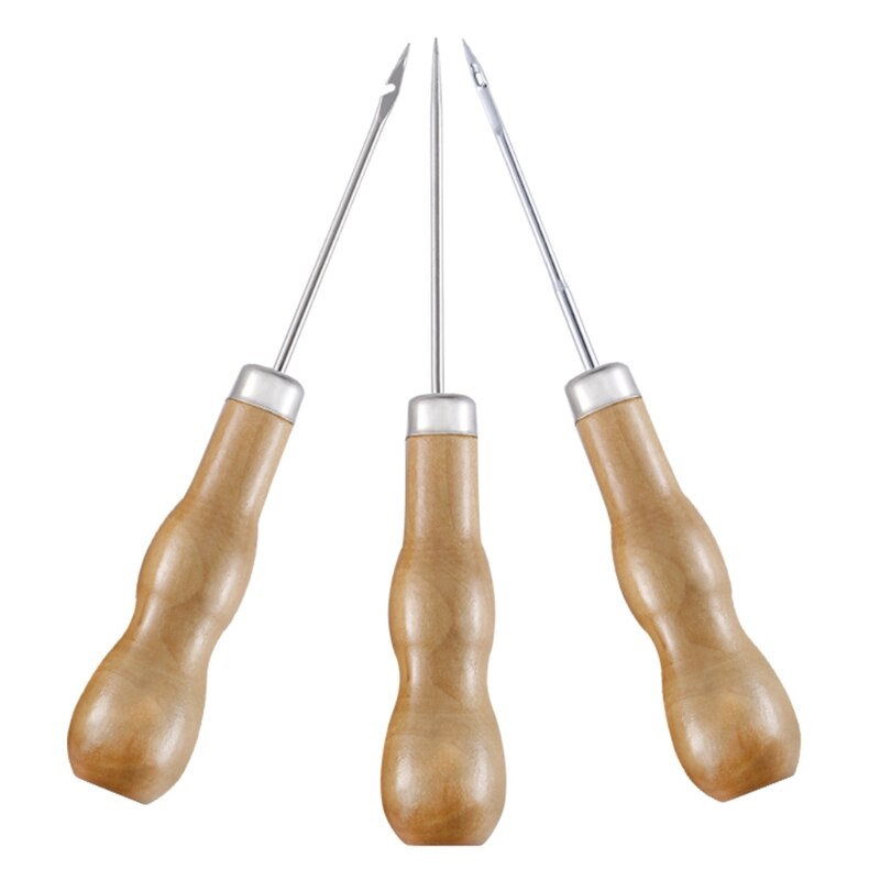 Wooden Handle Shoes Repairing Awl Leather Shoe Sew... – Grandado