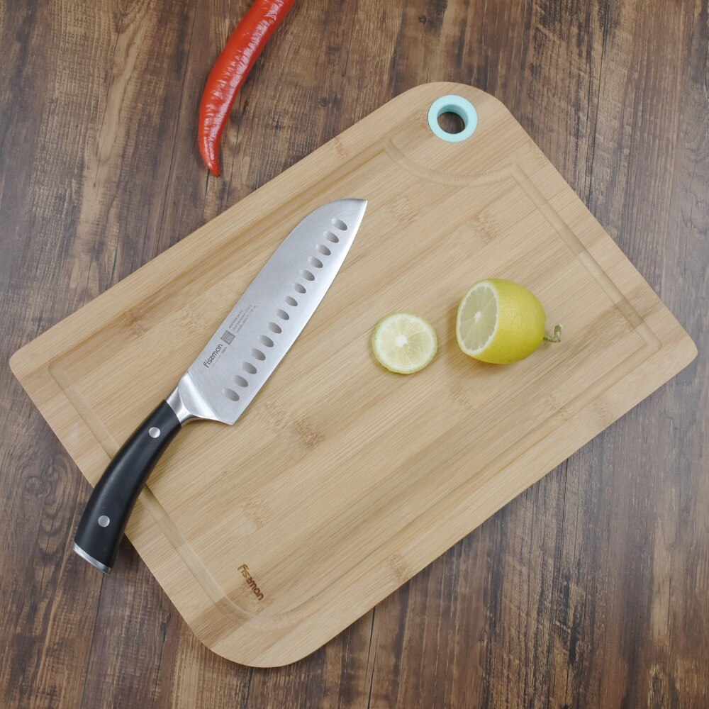 FISSMAN Bamboo Cutting Board with Handle Eco-frien... – Vicedeal