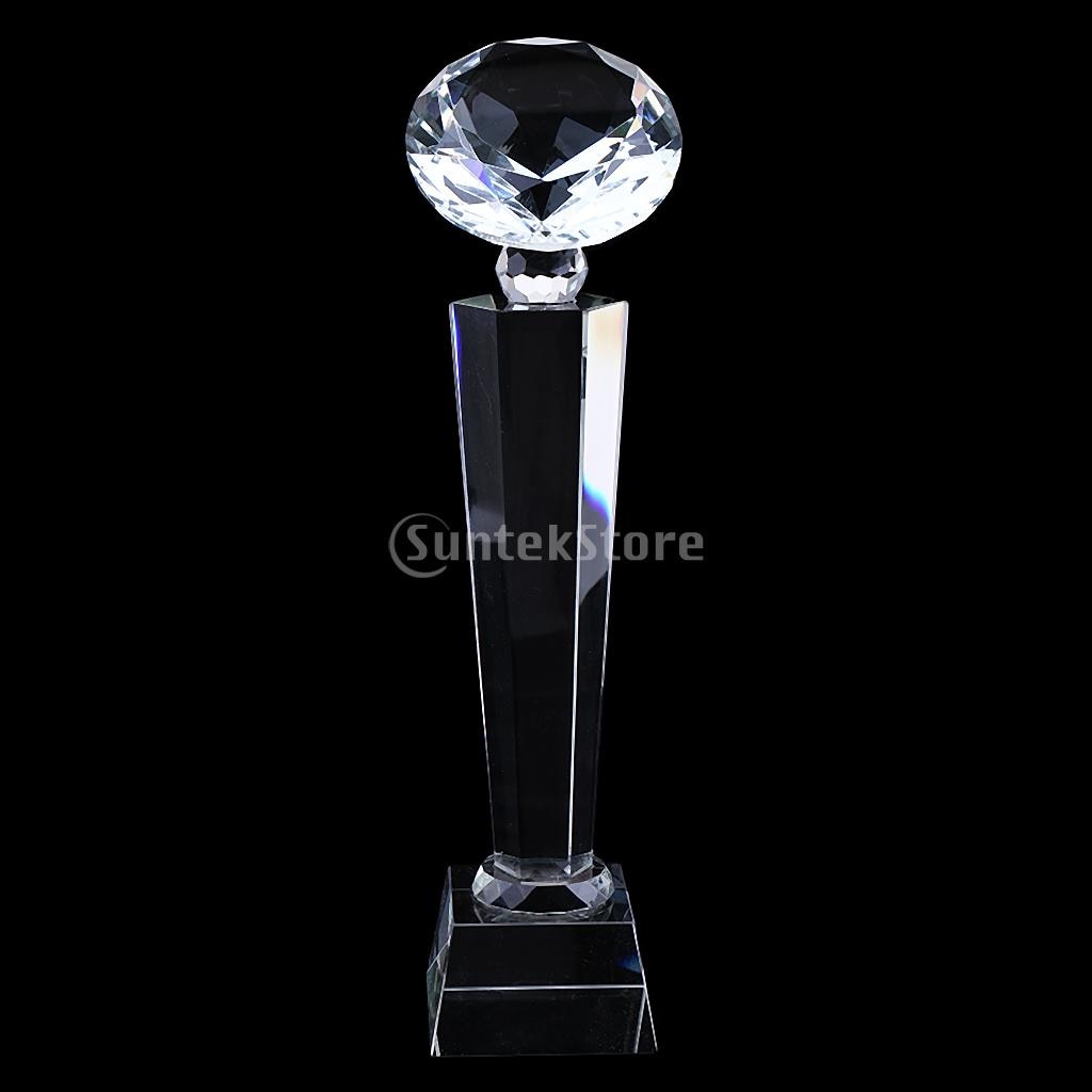 Crystal Quartz 29cm Diamond Tops Trophy Award for ... – Grandado