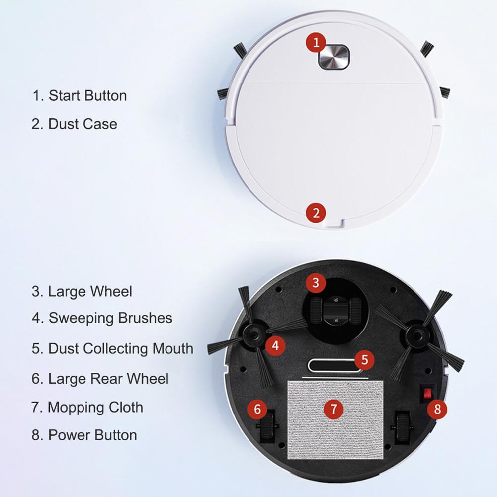 smart feiende støvsuger robot mopping robot 3- i -... – Grandado