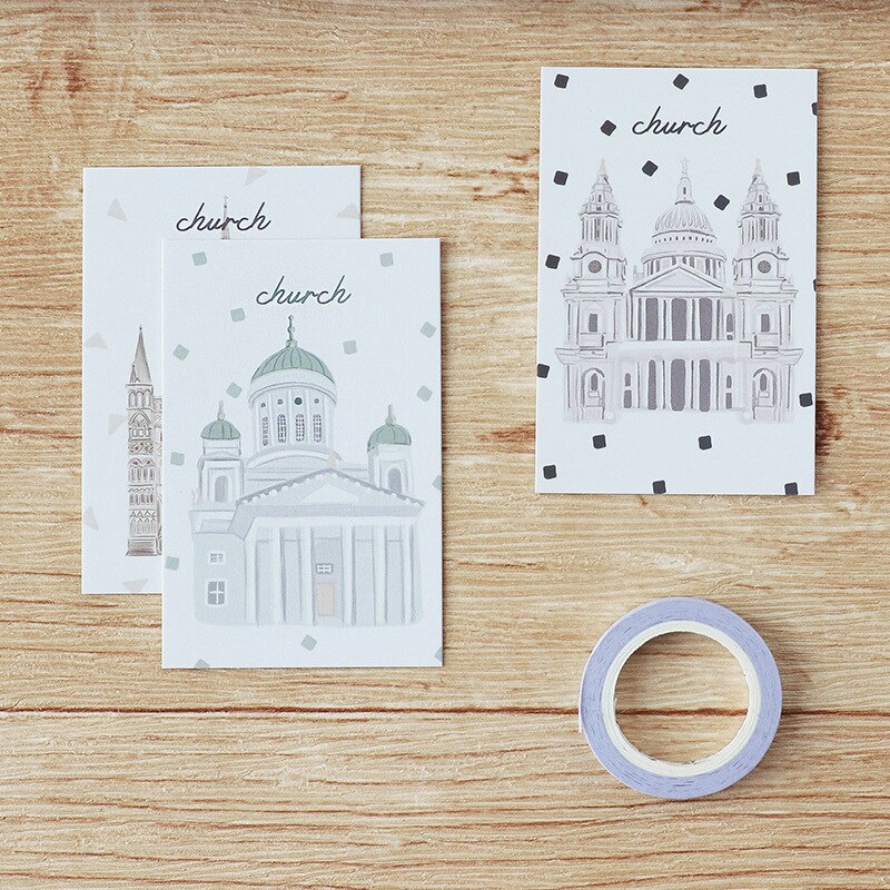 28 Sheets/Set Saturday's Church Mini Lomo Postcard... – Grandado