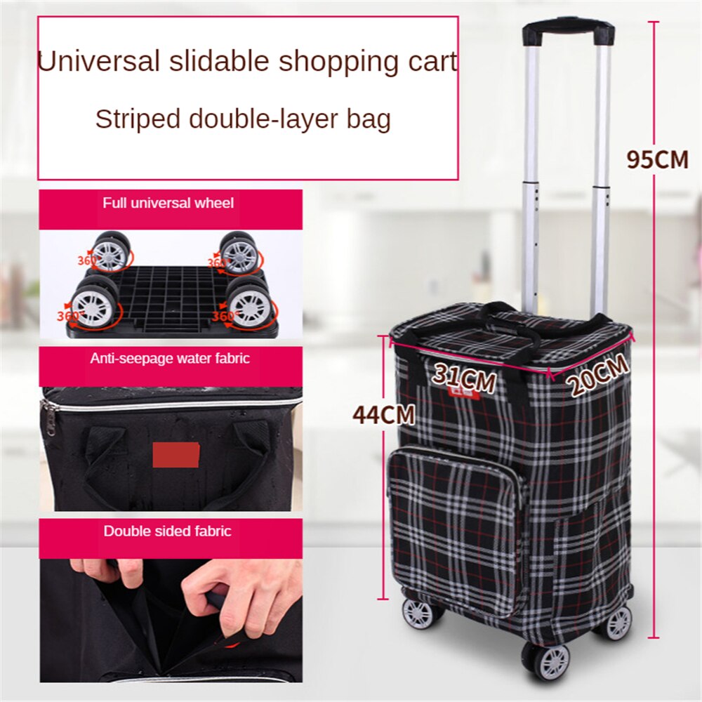 B-LIFE Foldable Shopping Trolley Dolly Cart Heavy ... – Grandado