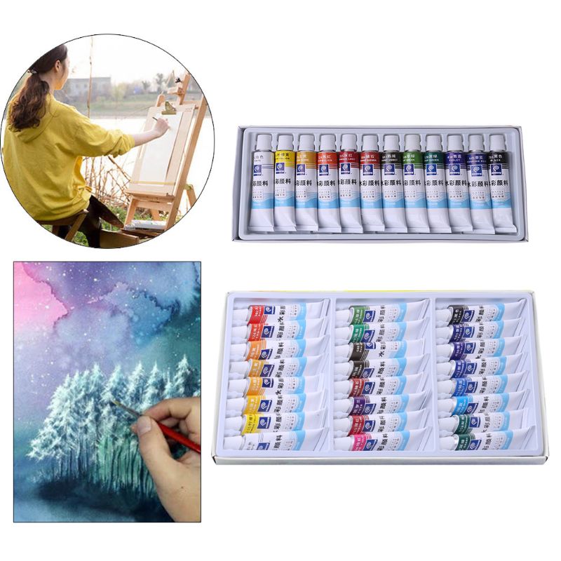12ml 12/24 Colors Paint Tubes Drawing Painting Wat... – Vicedeal
