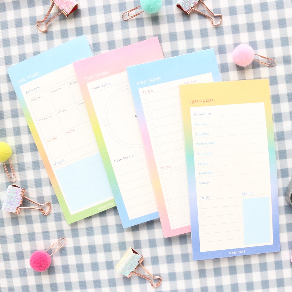 Domikee cute undated planner notepad school studen... – Grandado