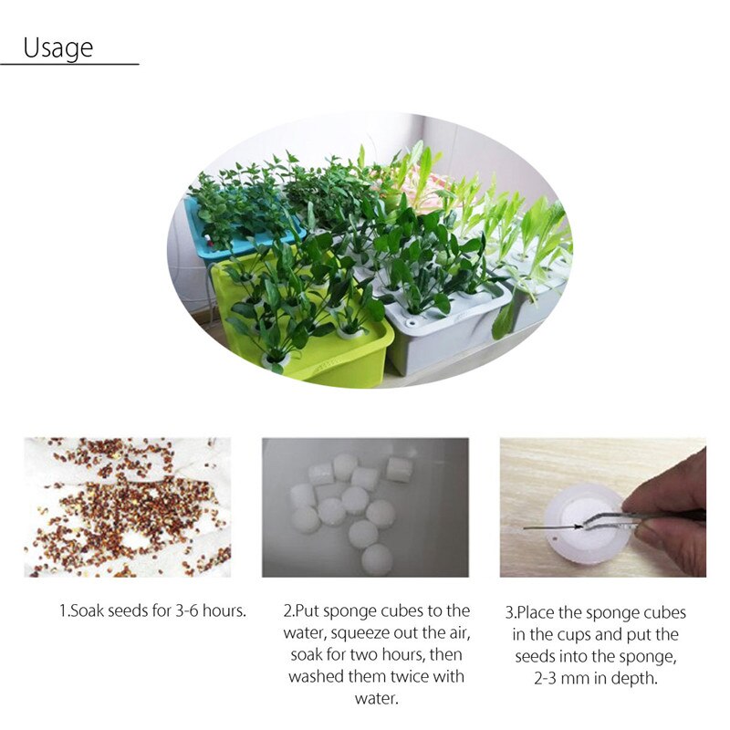 220V Plant Site Hydroponic System Kit 6 Holes Nurs... – Grandado