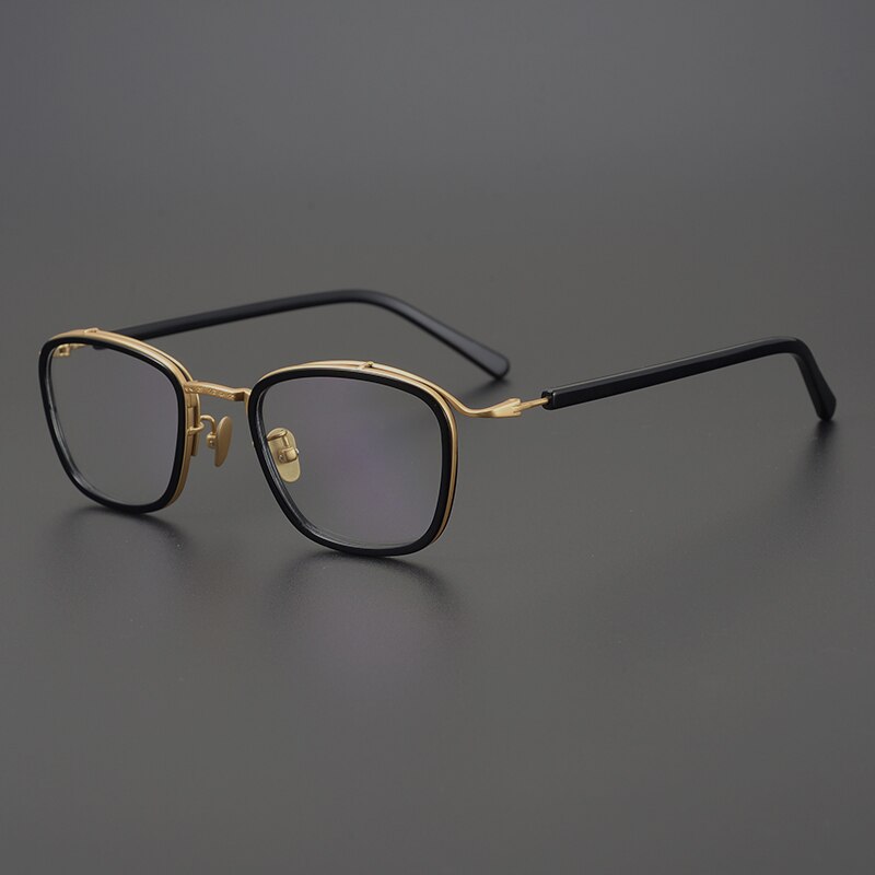 Vintage Acetate Eyeglasses Frame Men Square Myopia... – Grandado