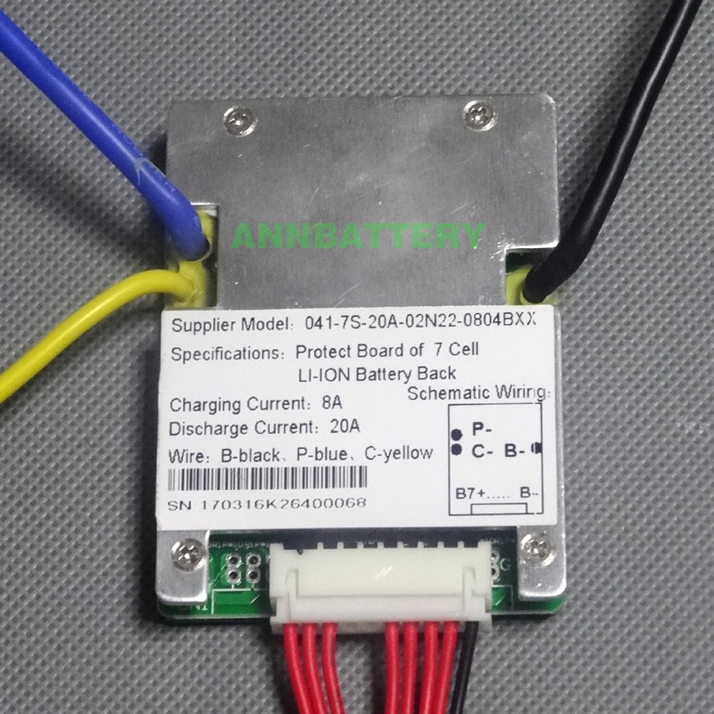 7S 24V (29.4V) lithium ion battery BMS 20A continu... – Vicedeal