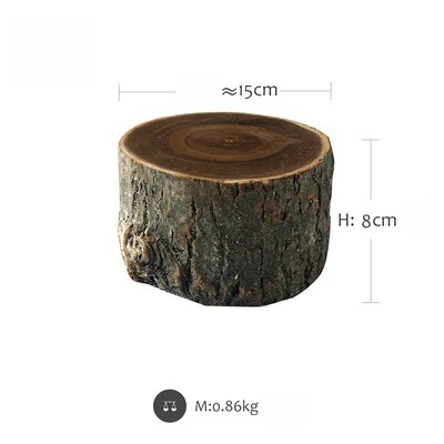 SWEETGO Tree slices wood board tray Wood pile wit ... – Grandado