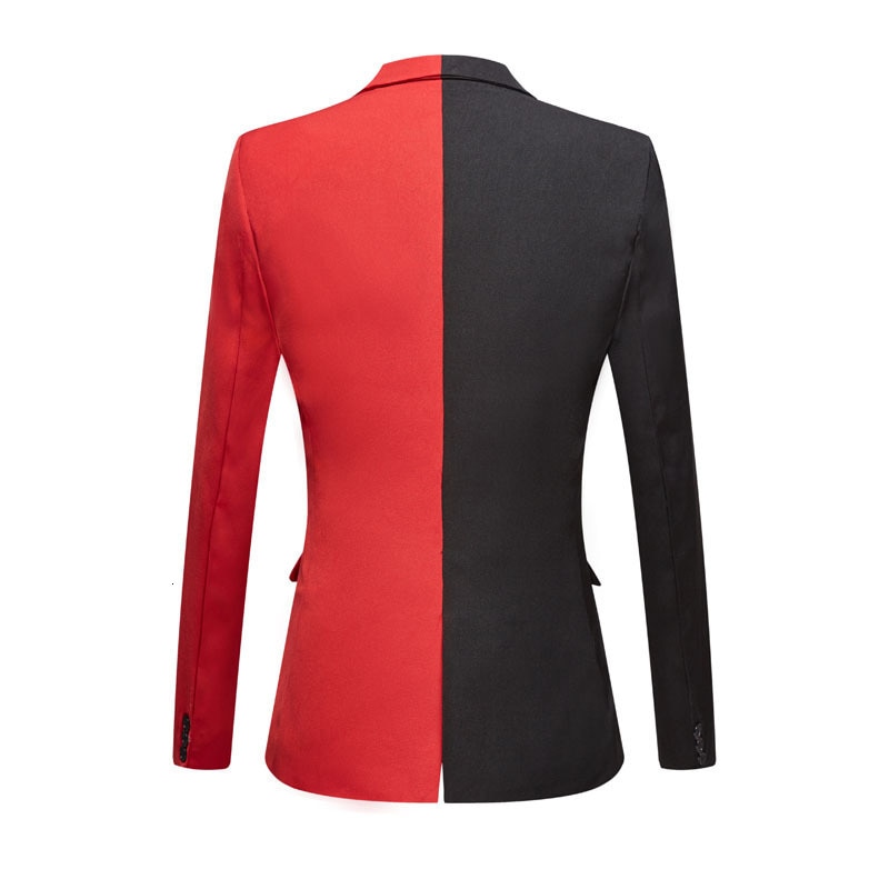 PYJTRL Half Black Red Casual Coat Men Blazers Stag... – Vicedeal