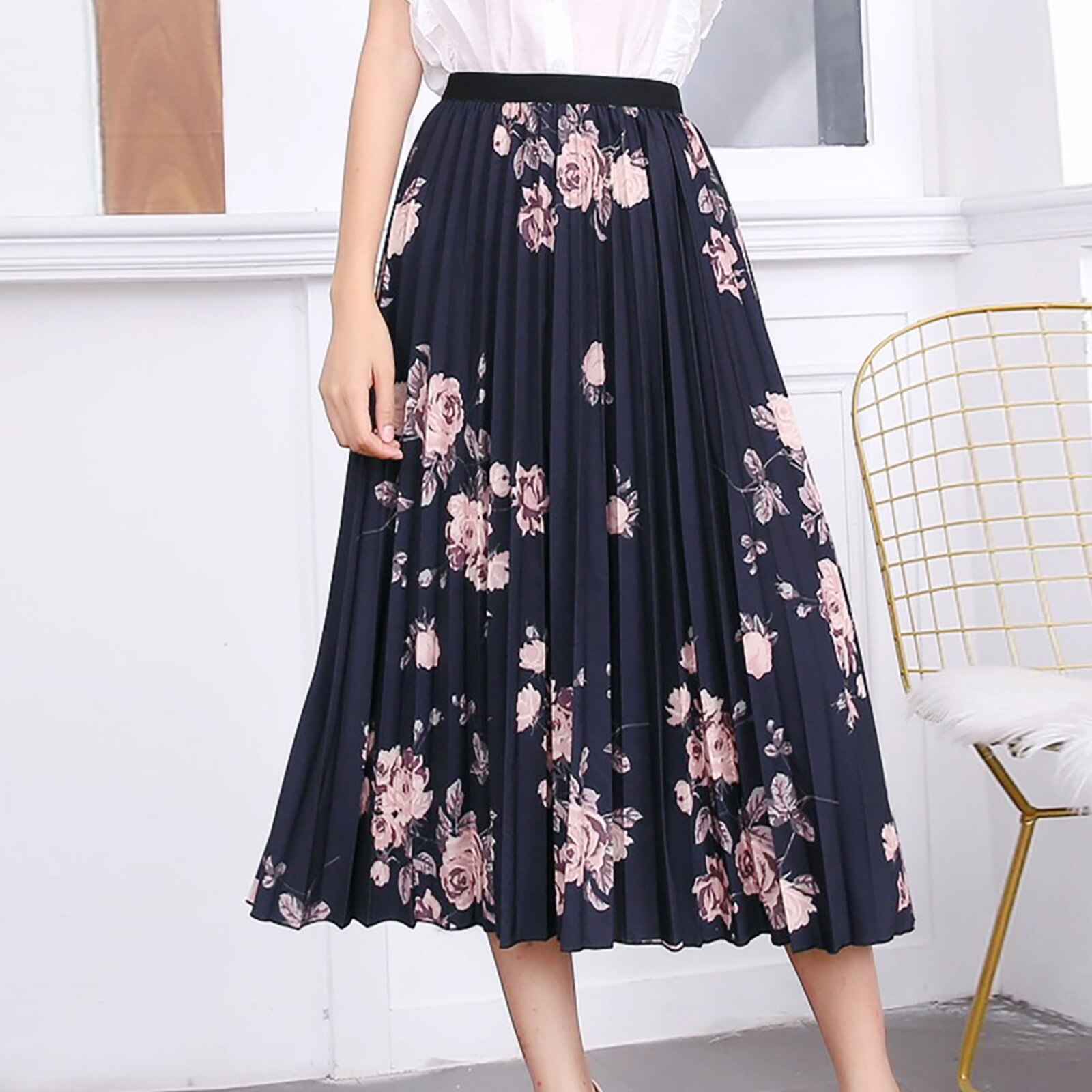 Esthetische Vrouwen Vintage Plus Size Rok Elastisc... – Vicedeal