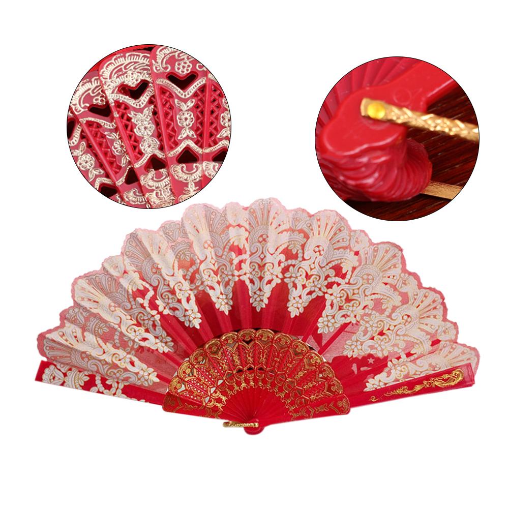 Spanish Style Dance Party fan Wedding Silk fan Fol... – Vicedeal