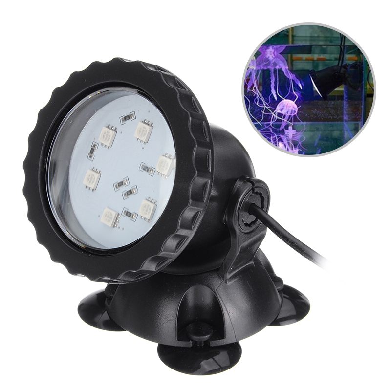 1 set 4 ljus vattentät 24 rgb led undervattens spot light 16 färg 4 ...
