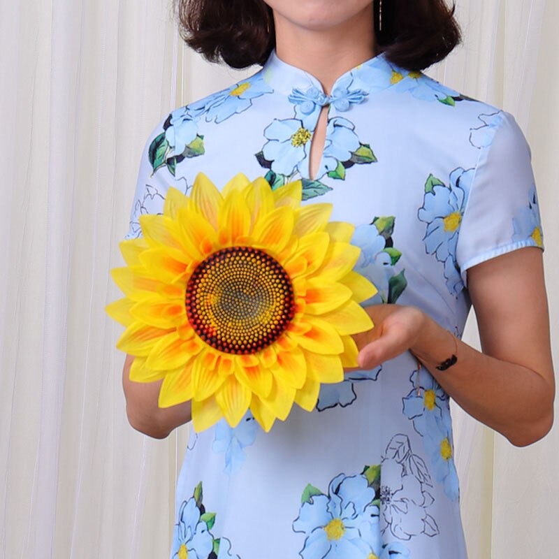 Big Size Artificial Sunflower Silk Yellow Flower H... – Grandado