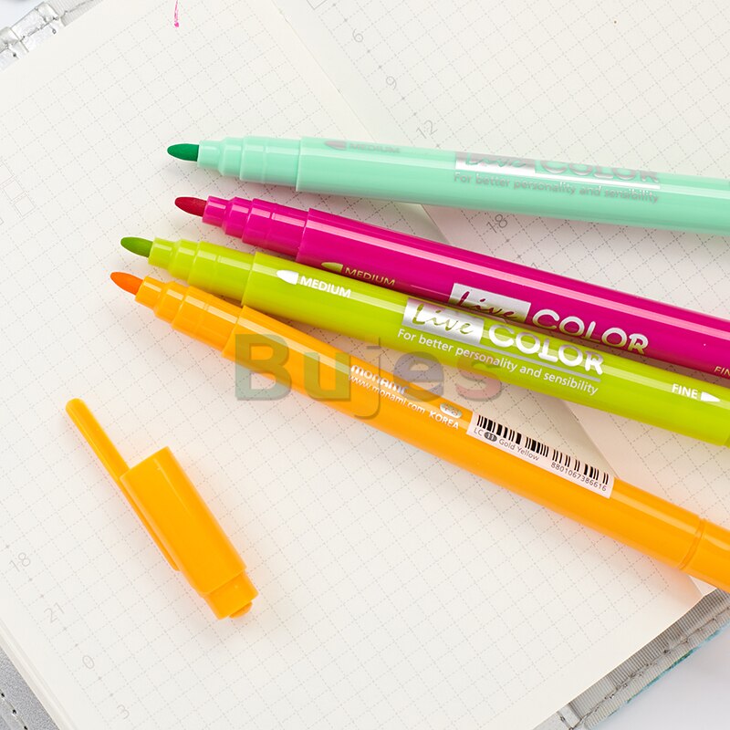 Monami 30 color Double head fluorescent pen Thick ... – Grandado