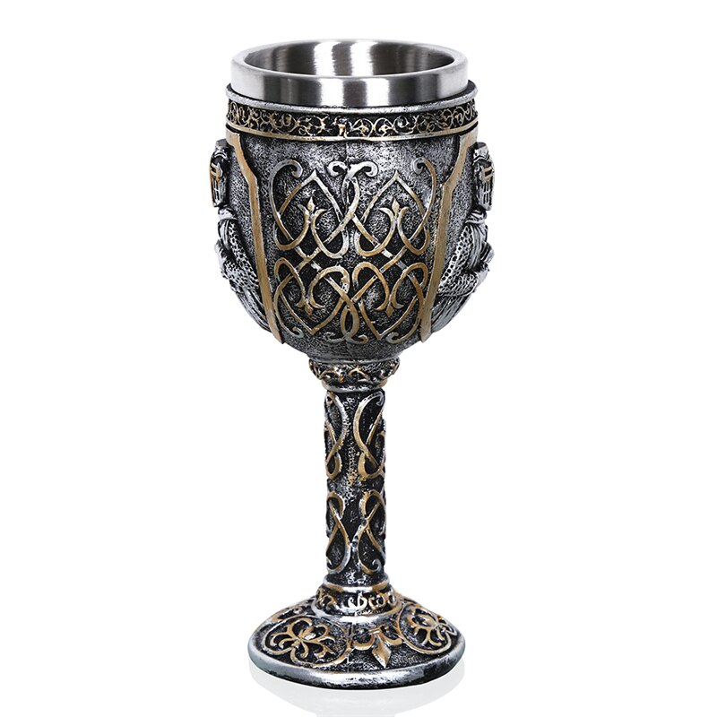 Resin Stainless Steel Warrior Goblet Retro Wine Gl... – Grandado