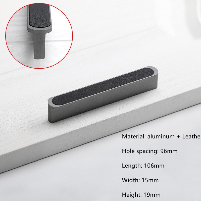500mm Extended Grey Wardrobe Door Handle Simple Ki... – Grandado