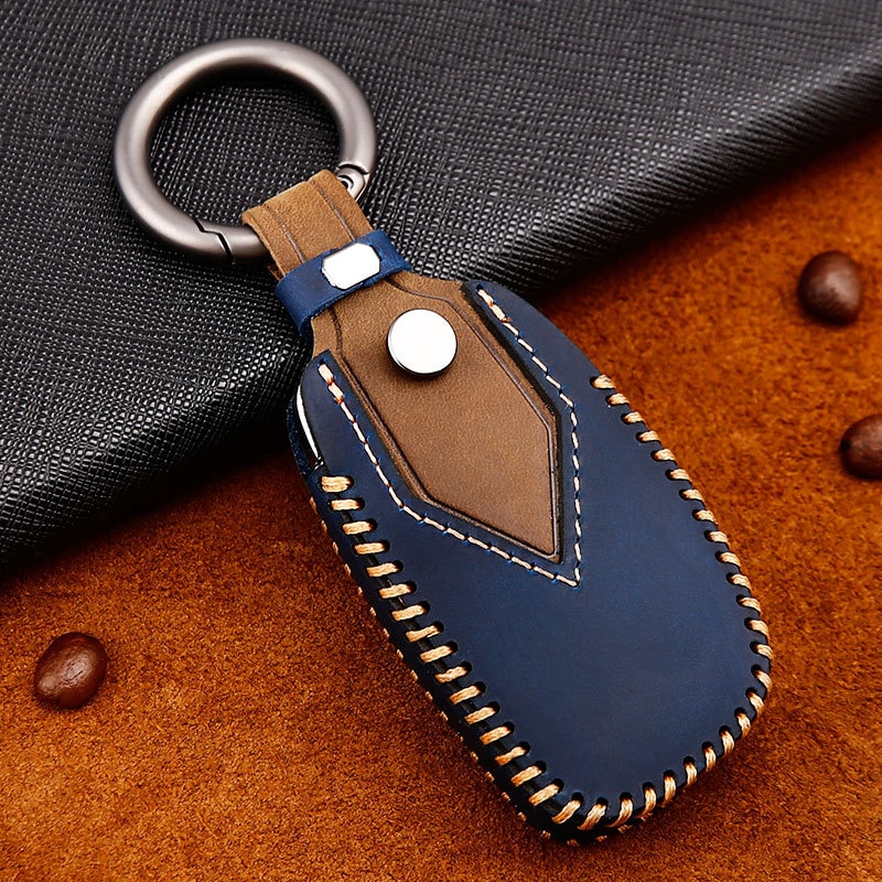 Leather Car Smart Key Cover Case Holder For Hyunda... – Grandado