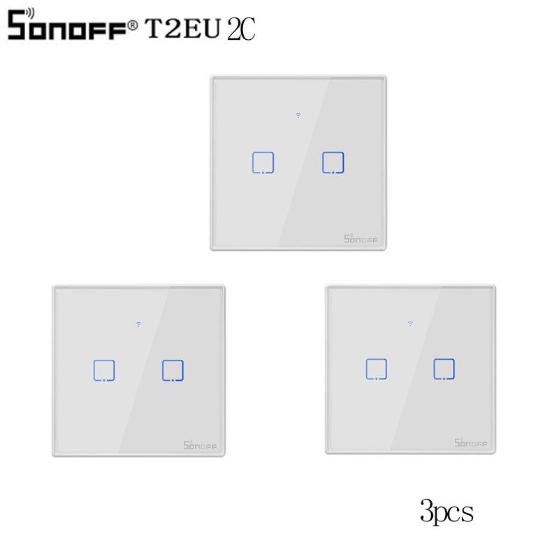 Sonoff T2 EU Smart Wifi Muur Touch Light Switch 1 ... – Vicedeal