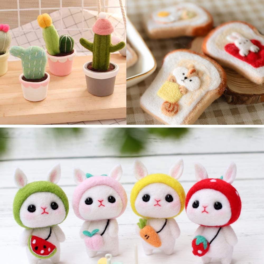 Lmdz 3 Kleuren Wol Roving Voor Naaldvilten (30G/Kl... – Grandado