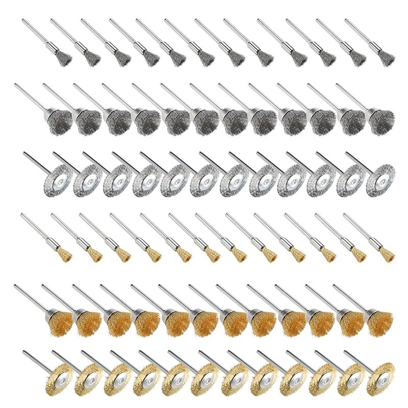 72 PCS Wire Wheel Brushes Kit Steel Wire Wheels Pe... – Vicedeal