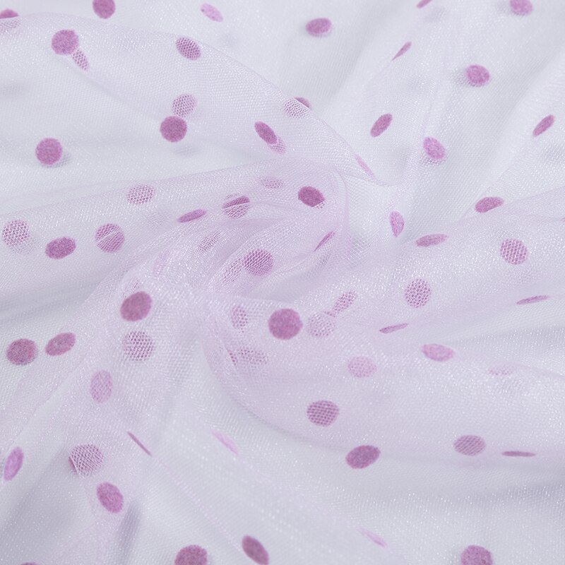Flocking Dot Point Mesh Fabric For Sewing Wedding ... – Vicedeal