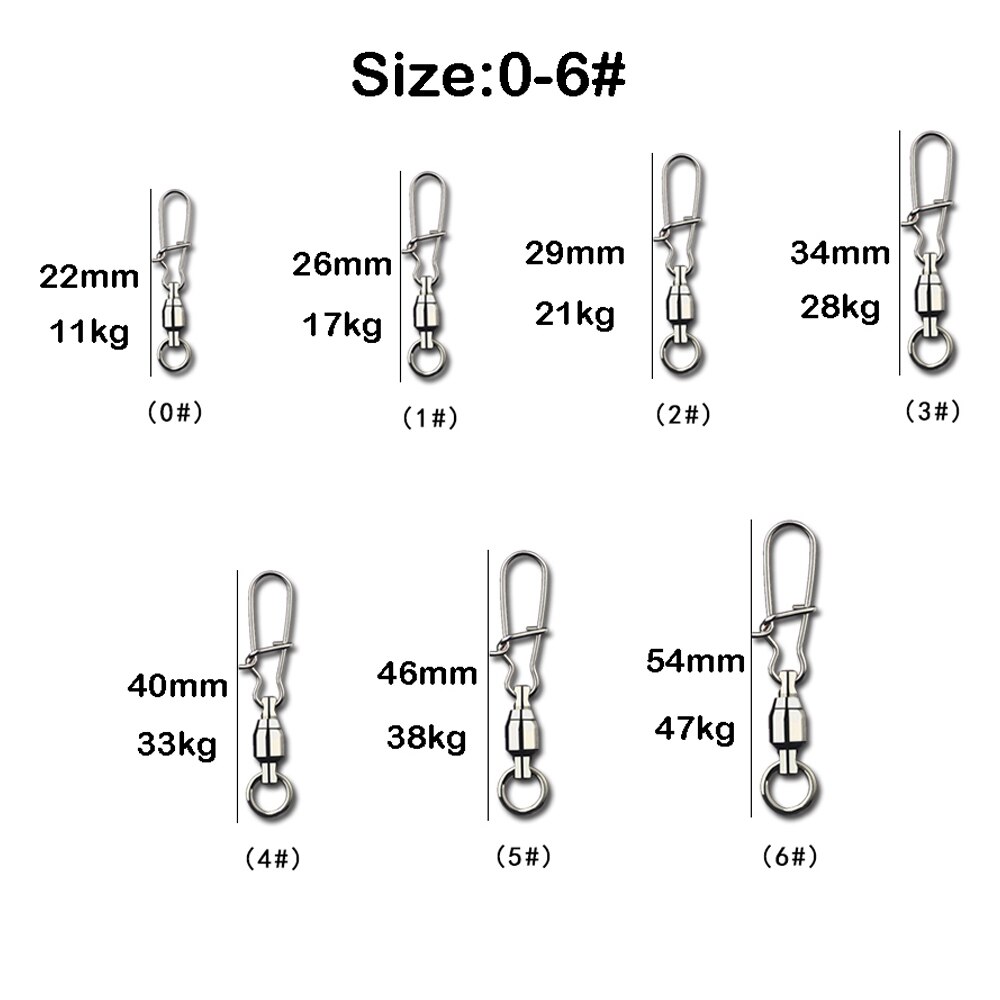 JOHNCOO 10pcs Lock Snap Fishing Swivels Stainless ... – Vicedeal