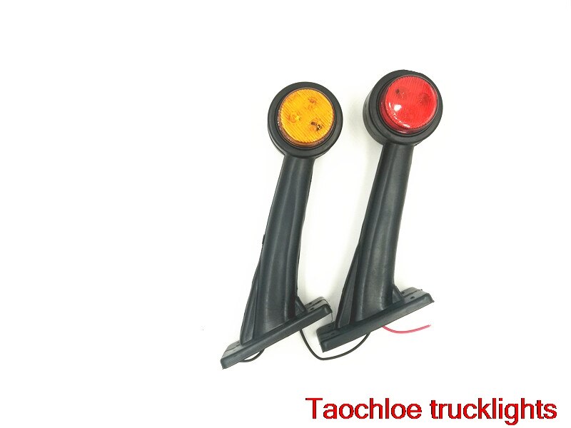 2 X long 2'' red amber truck amp 12V 24v double fa... – Grandado