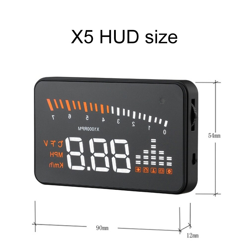 X5 Car Hud Head Up OBD 2 Display Digital Speedomet... – Grandado