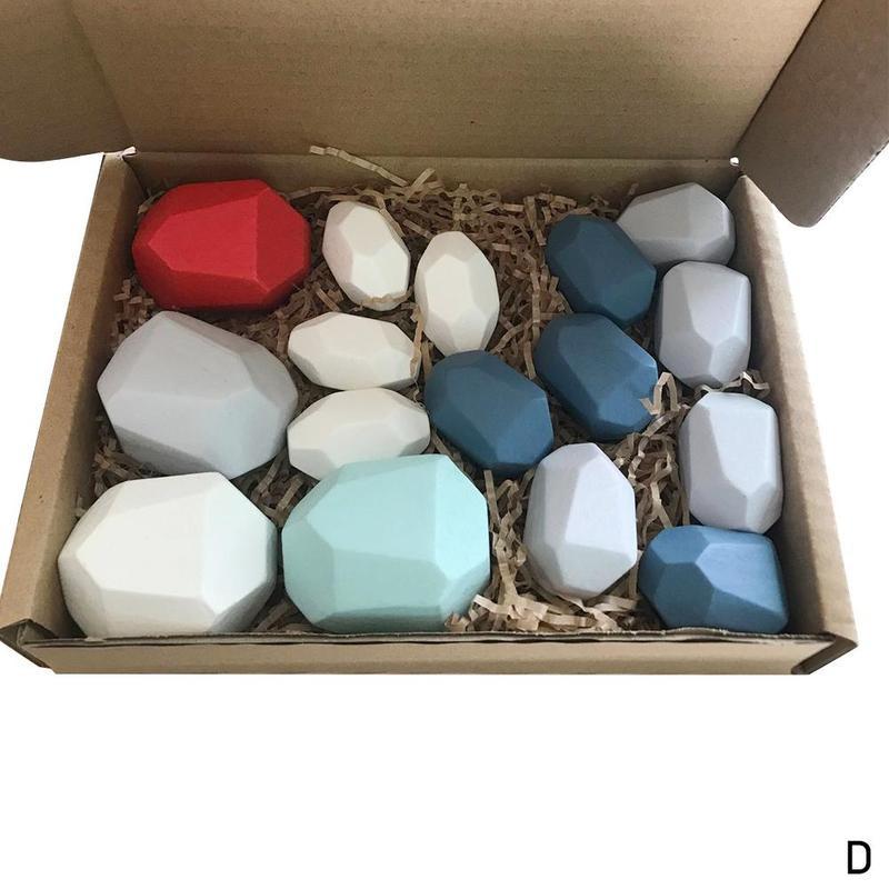 1 Set Wooden Stone Building Block Educational Toy ... – Grandado