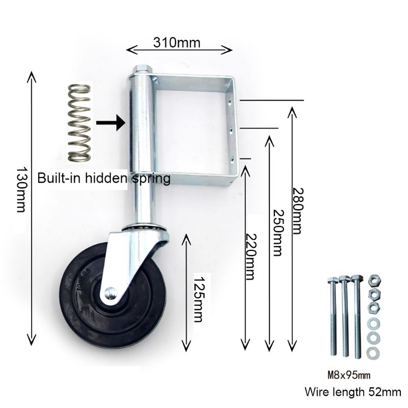 4/5 Inch Zware Rubber Mute Verende Poort Caster De... – Vicedeal