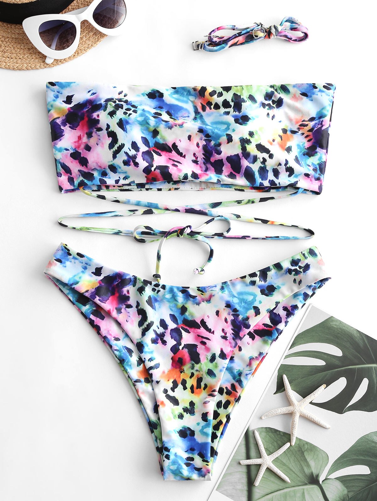 Zaful Weibliche Bandeau Schlangen Drucken Leopard Grandado