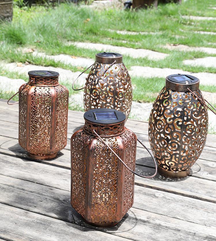 Led Solar Lantaarn Outdoor Solar Metalen Opknoping... – Grandado