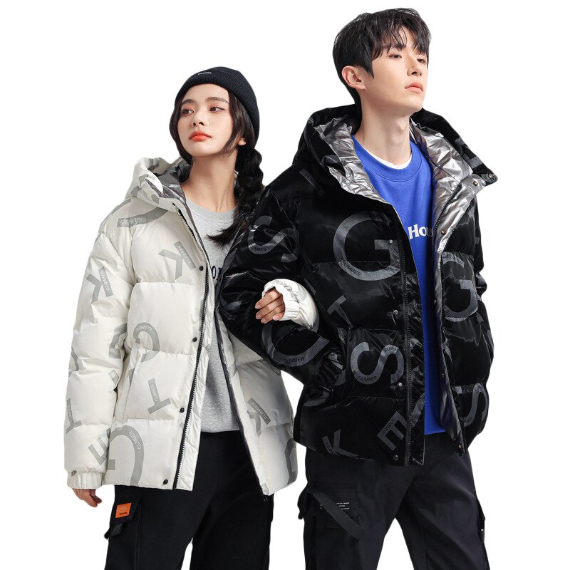 Down Jacket Mens Hooded Style Young Jacket Short T... – Grandado