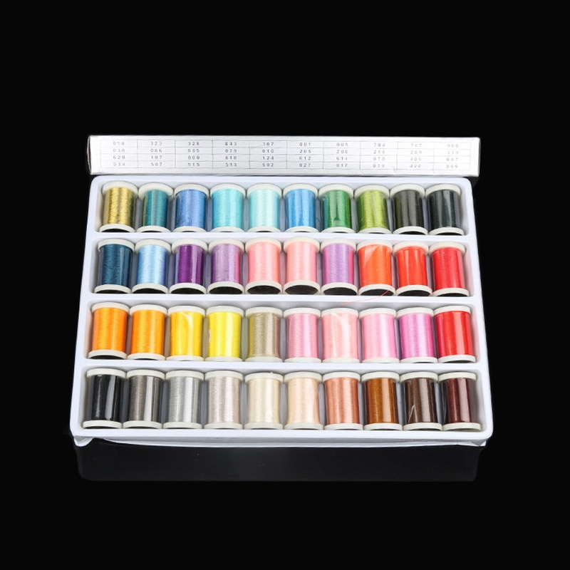 40 Colors/Box Reels Embroidery Machine Sewing Thre... – Grandado