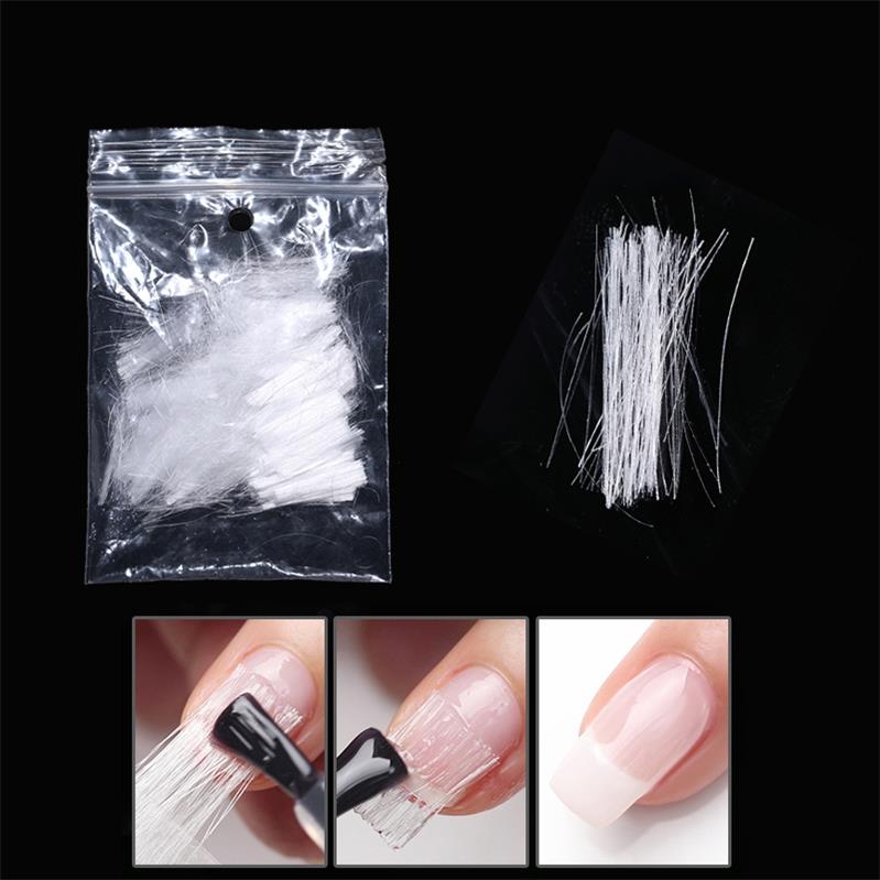 20*4cm/bag White Acrylic Nail Fiberglass 1/2/3 Nai... – Grandado
