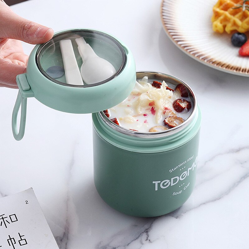 Stainless Steel Lunch Box Drinking Cup With Spoon ... – Vicedeal